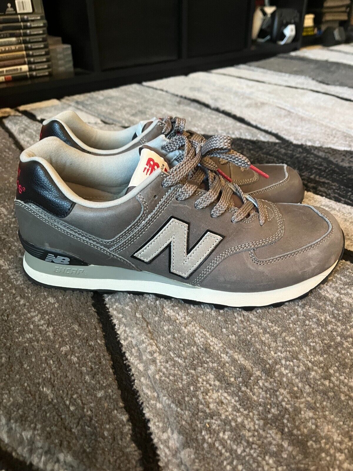 New Balance New Balance 574 Gray Black Red Asia Exclusive RARE ML574UKG ...