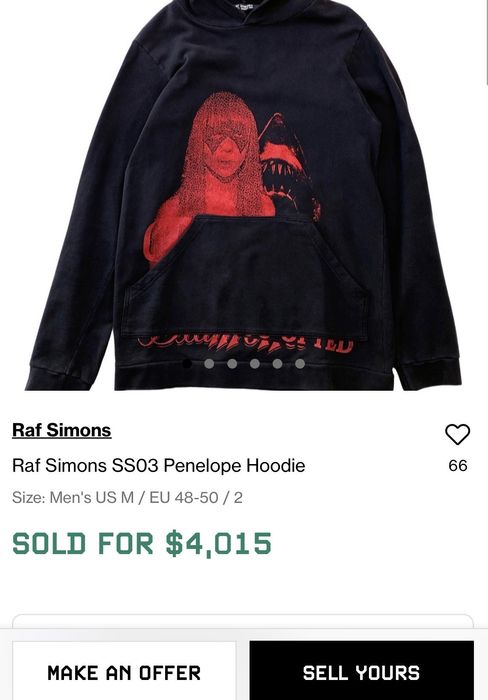 Raf Simons 2003 Raf Simons Penelope Hoodie Consumed | Grailed