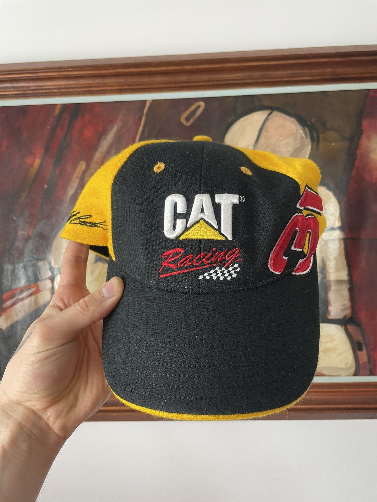 Vintage Vintage 90s NASCAR CAT Racing Hat Hype Streetwear Rare Speed ...