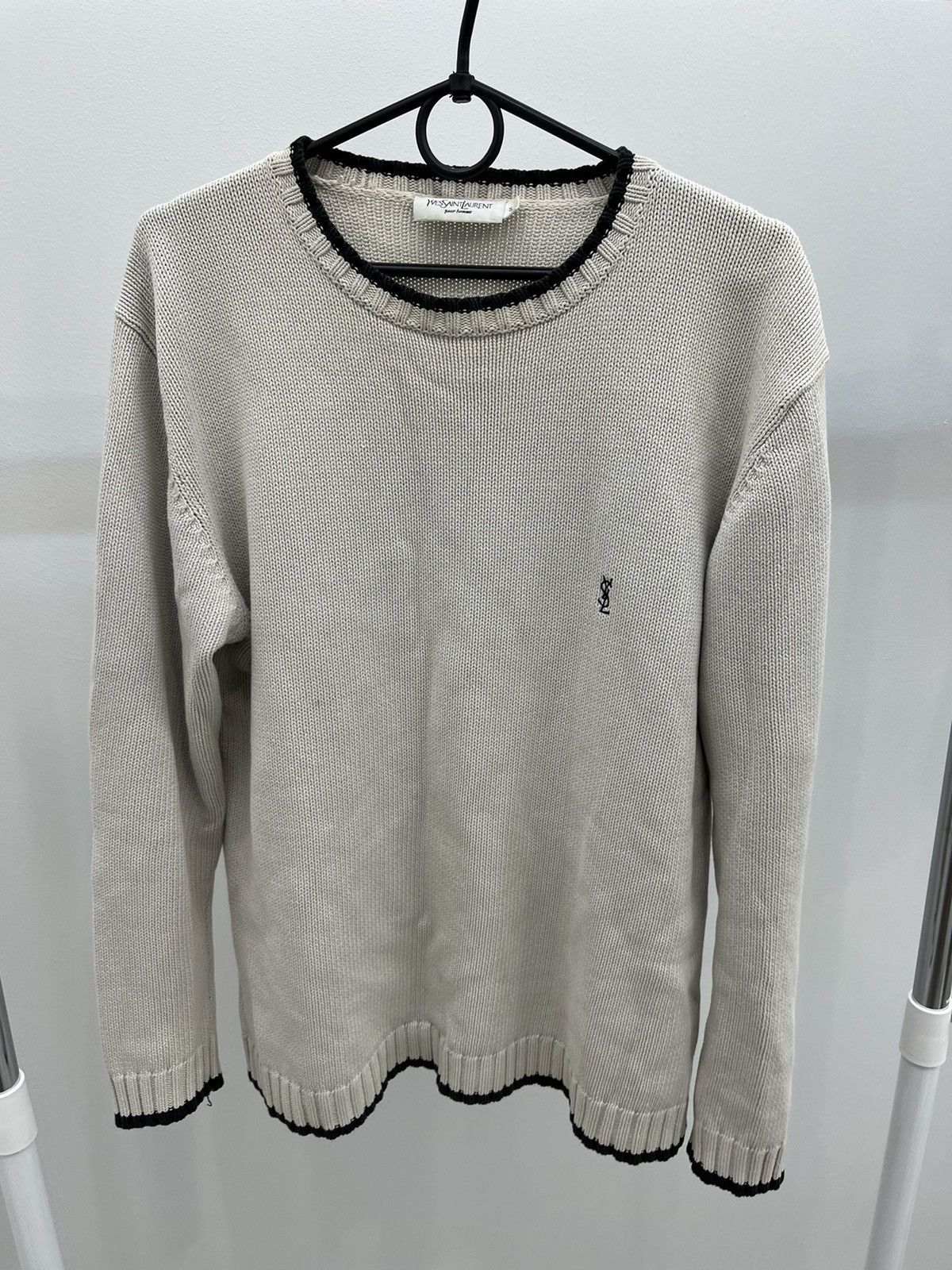 Vintage Heavy YSL Sweater Knit Thick Yves Saint Laurent Sweater | Grailed