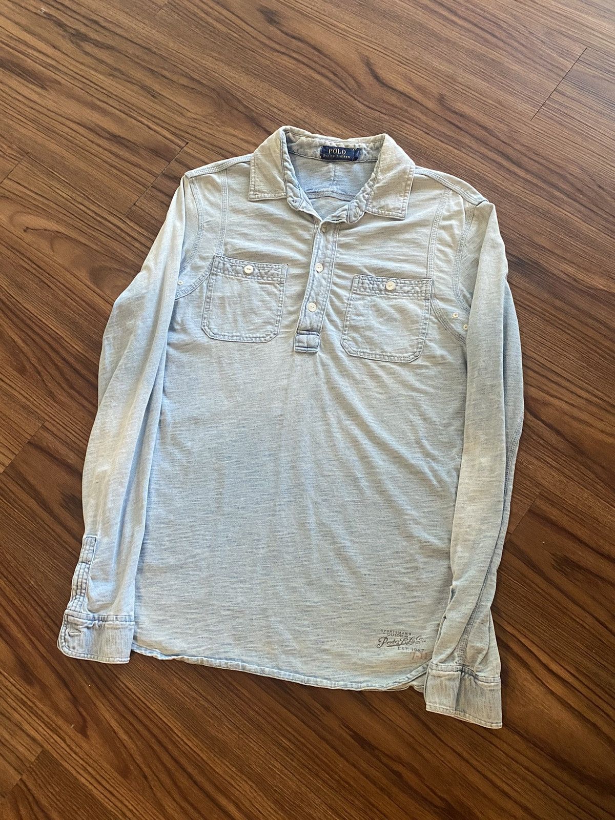 Polo Ralph Lauren POLO RALPH LAUREN SPORTSMAN BLUE FADED VINTAGE BUTTON ...