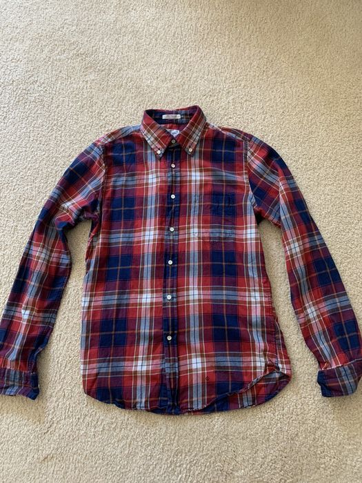 Gant Rugger The Hugger Indigo Twill Button Down Shirt | Grailed