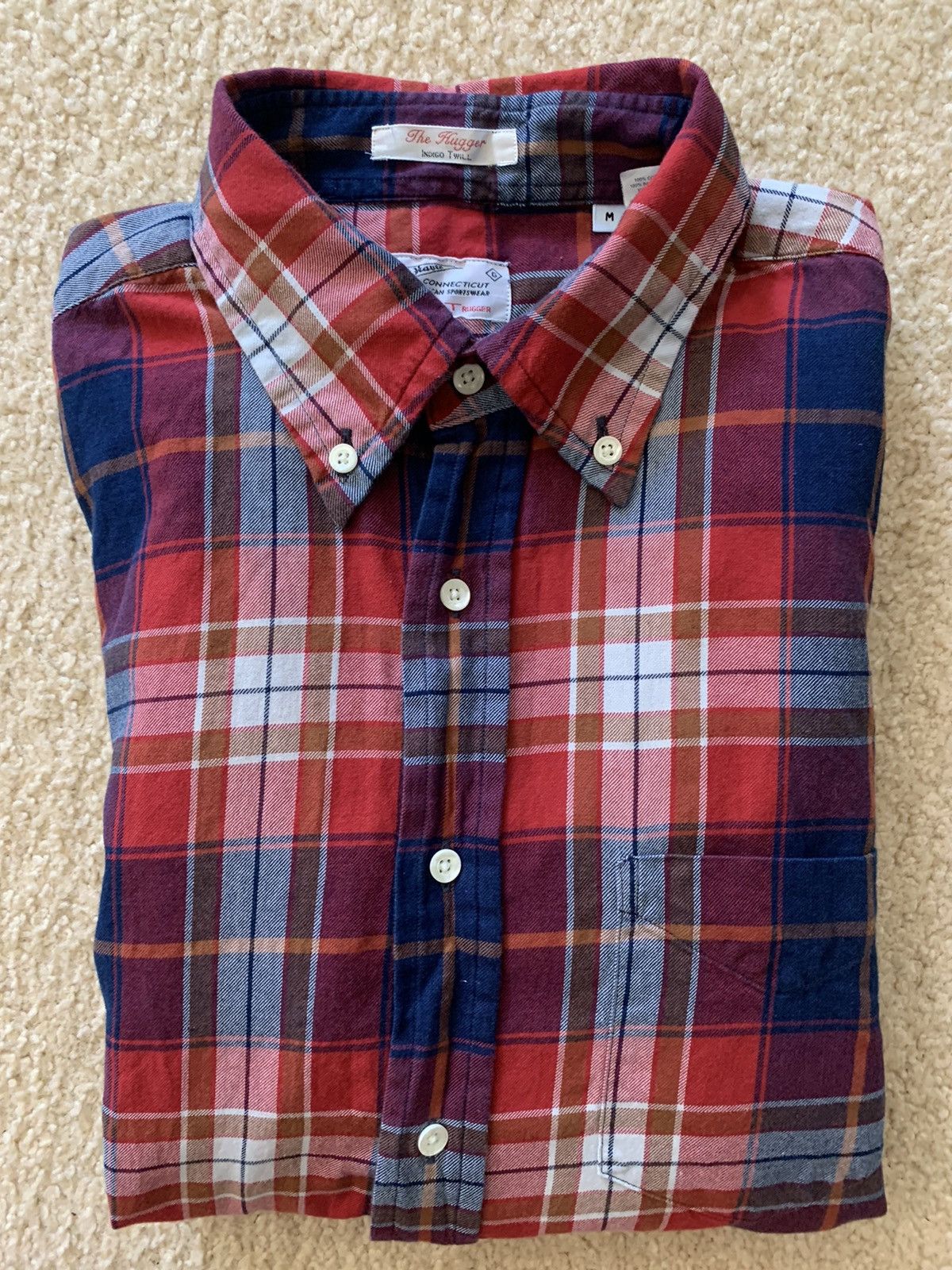 Gant Rugger The Hugger Indigo Twill Button Down Shirt | Grailed