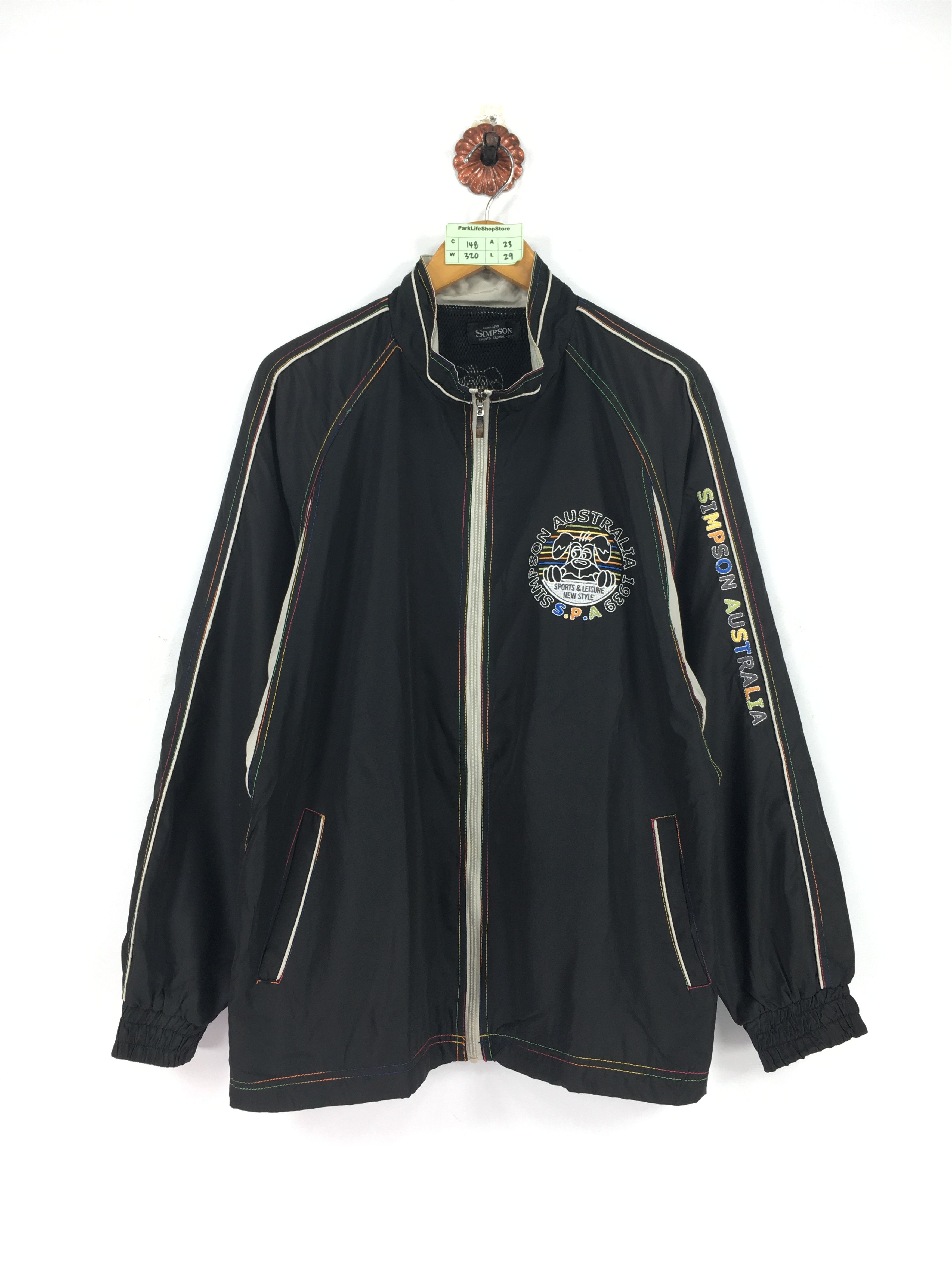 The Simpsons Vintage 90's SIMPSON Australia Windbreaker Jacket Size L ...