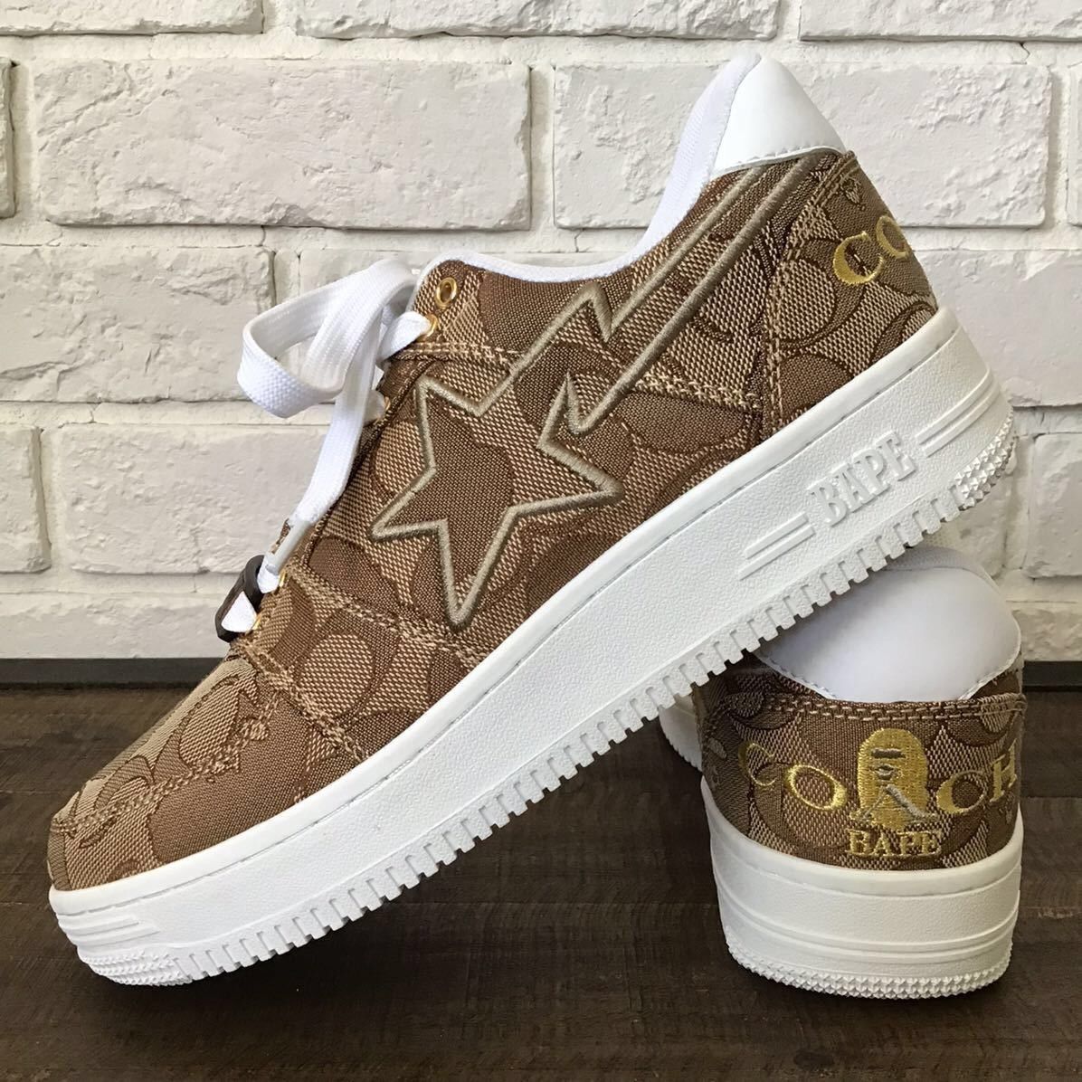 Bape COACH × BAPE STA sneakers beige a bathing ape BAPESTA shoes | Grailed