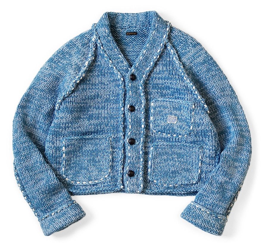 Kapital KAPITAL knit cowichan railroad Jacket hand-knitted brand new ...