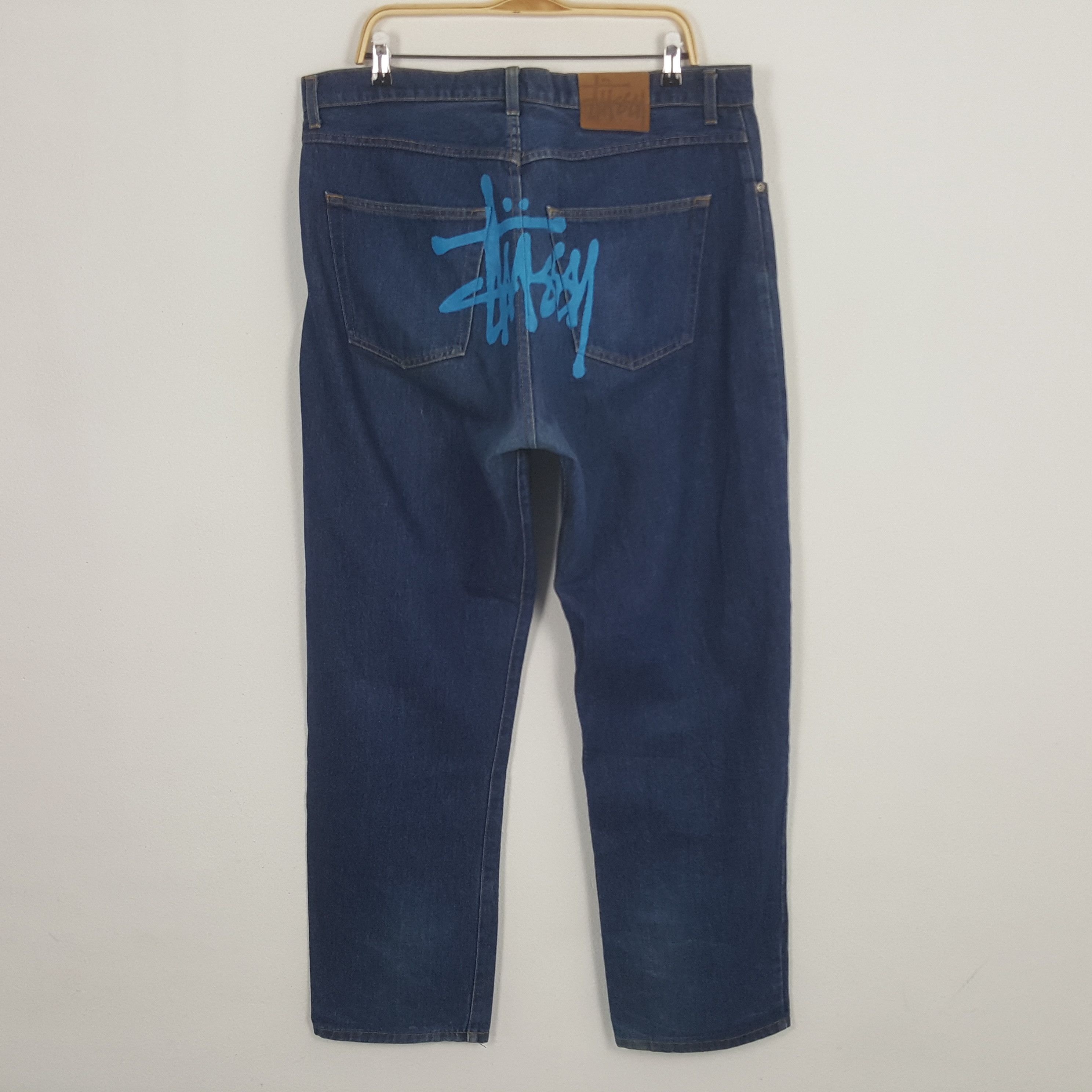 Streetwear × Stussy Vintage Stussy Custom Bug Art Style Denim Jeans ...