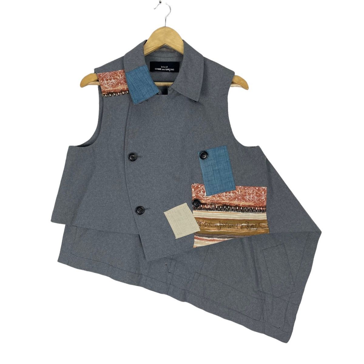 Comme des Garcons × Rei Kawakubo 🔥CDG TRICOT SS1992 PATCHWORK VEST ...