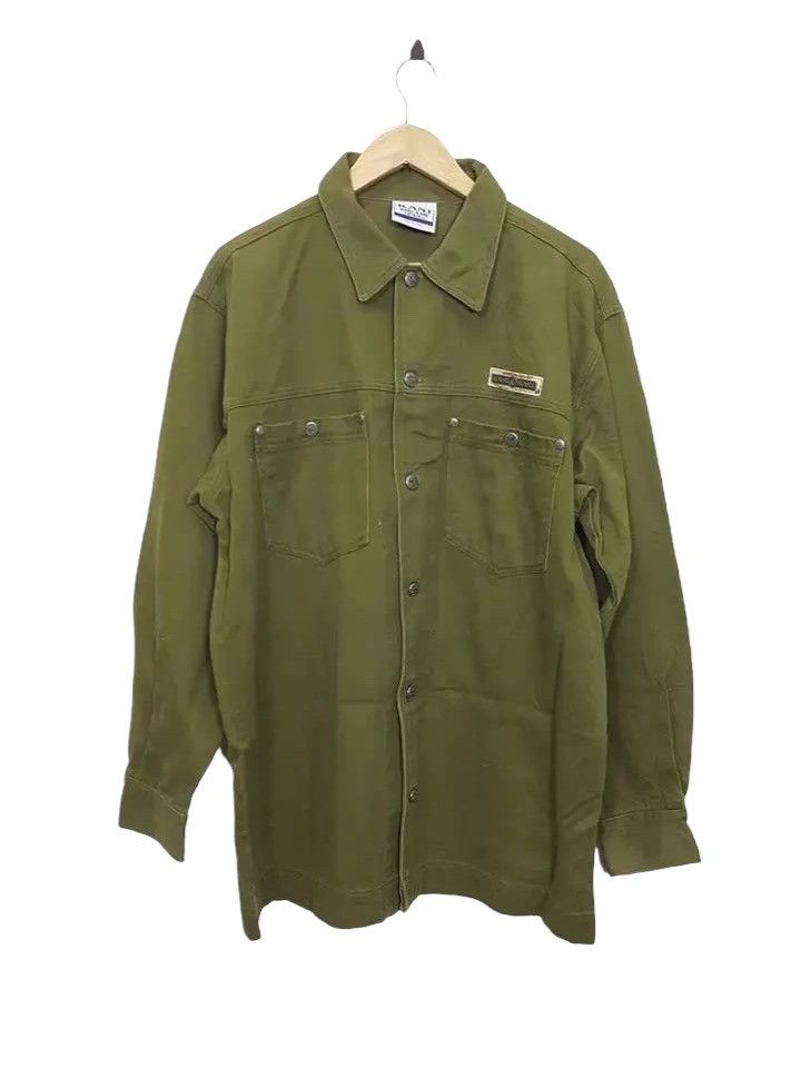 Kani × Karl Kani Karl Kani Double Chest Pocket Olive Jeans Jacket | Grailed