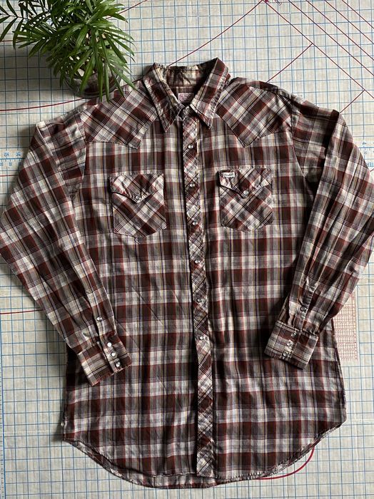 Vintage Vintage GWG Great Western Garment Pearl Snap Western Flannel ...