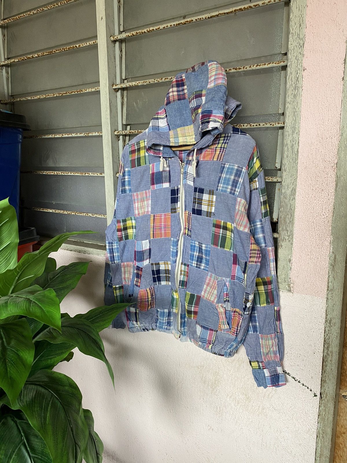 Japanese Brand Vintage Weather Report Patchwork Hoodies | Grailed