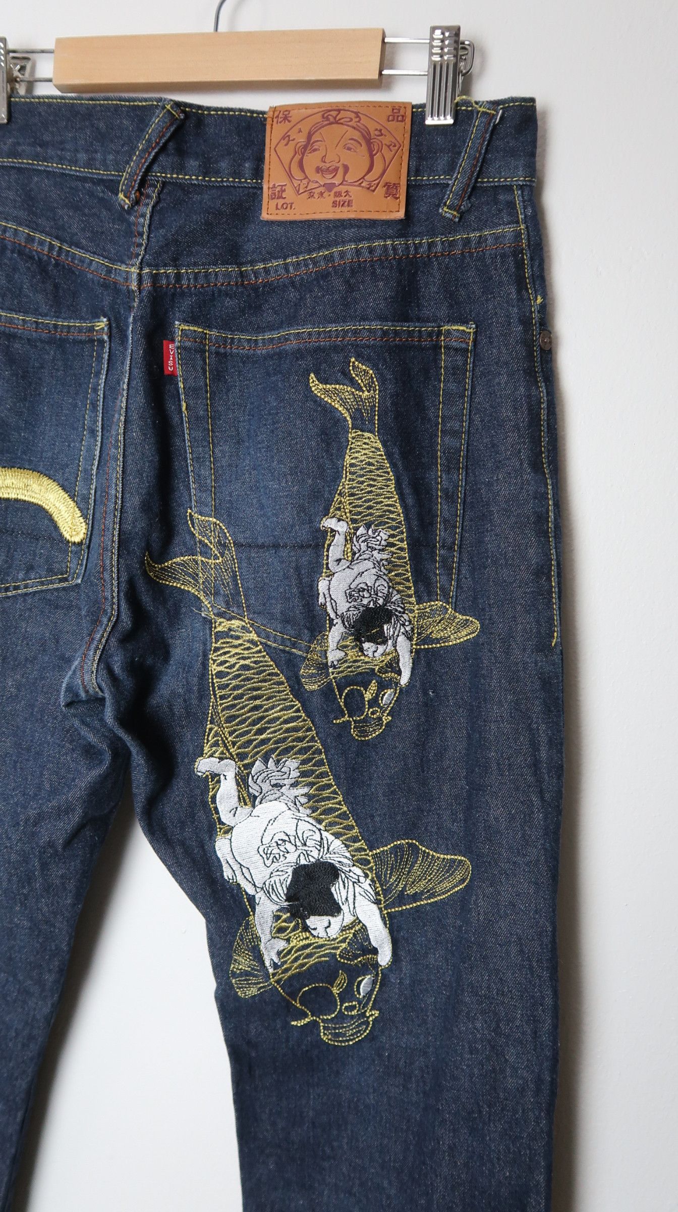 Japanese Brand Japanese Koi Fish Embroidery Jeans | Grailed