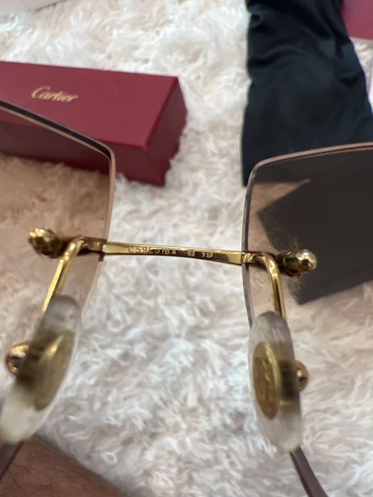 Cartier Cartier C Wire CT00920 Gold Transparent Sunglasses | Grailed