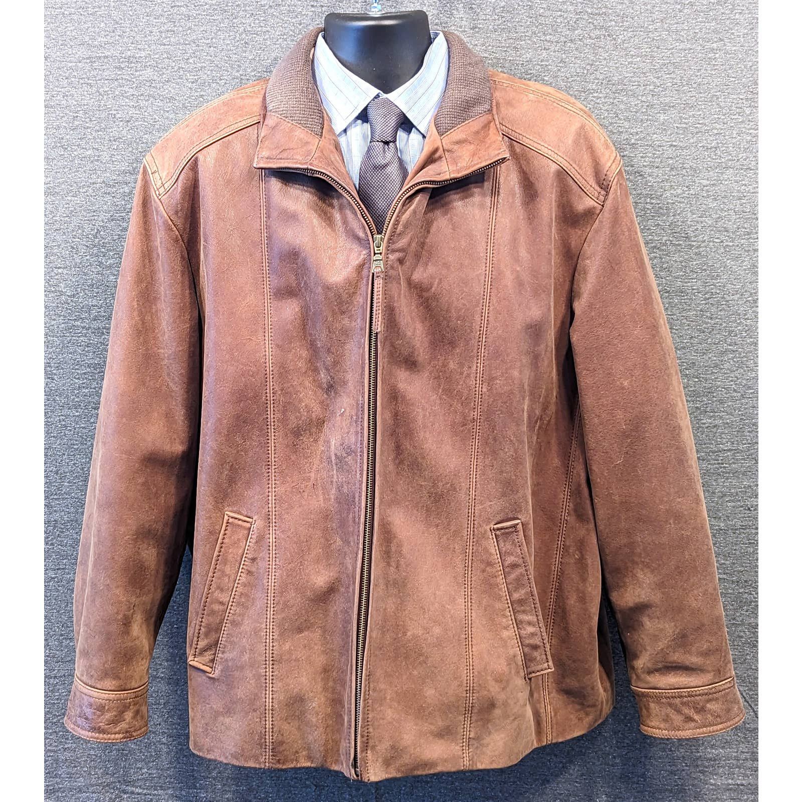Jos. A. Bank JOS A BANK Jacket - Brown, Genuine Leather, Map Lining ...
