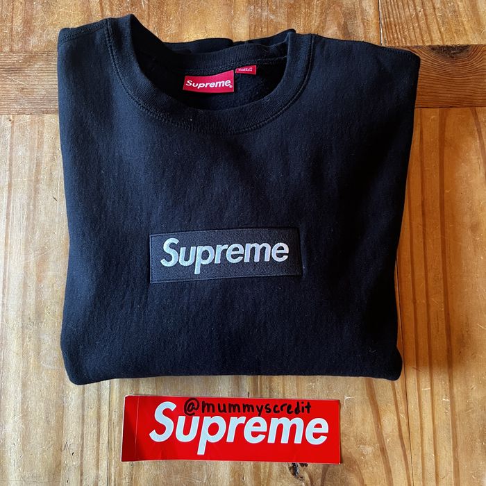 Supreme Supreme Box Logo Crewneck FW18 Black size Medium | Grailed