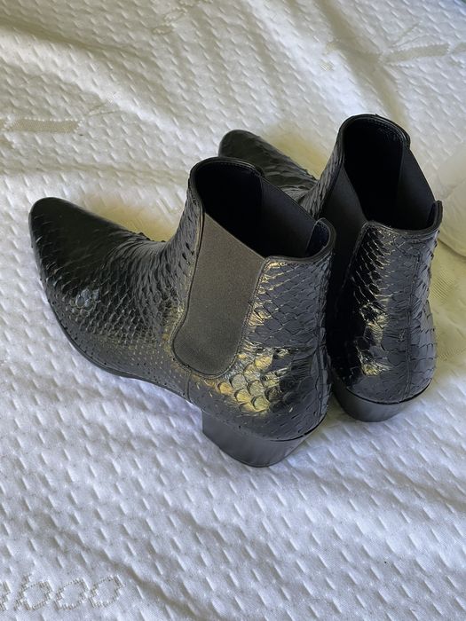 Celine Ss20 python Jacno Chelsea 60mm boots sz42 | Grailed