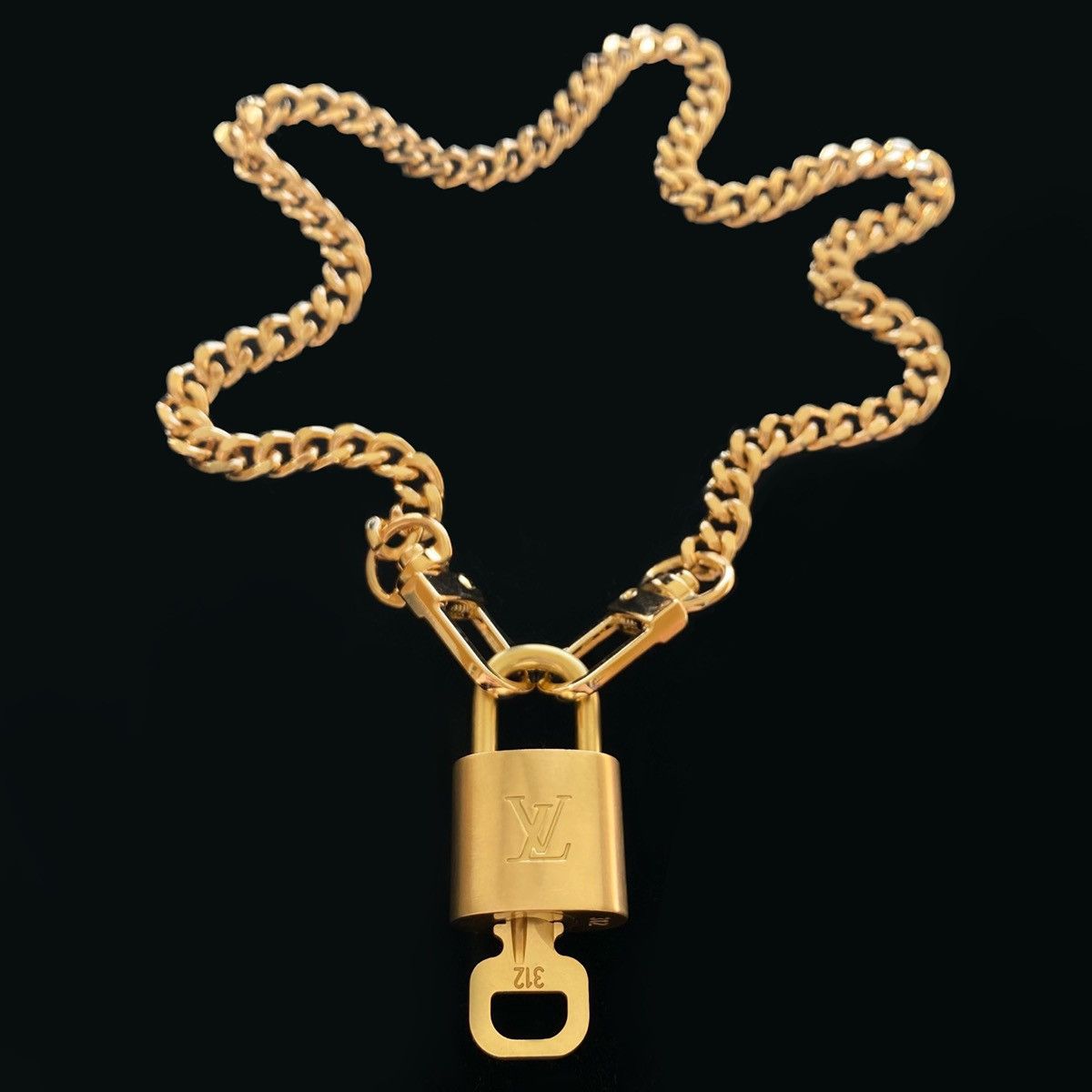 Louis Vuitton Louis Vuitton Lock, Key, & Gold Necklace | Grailed
