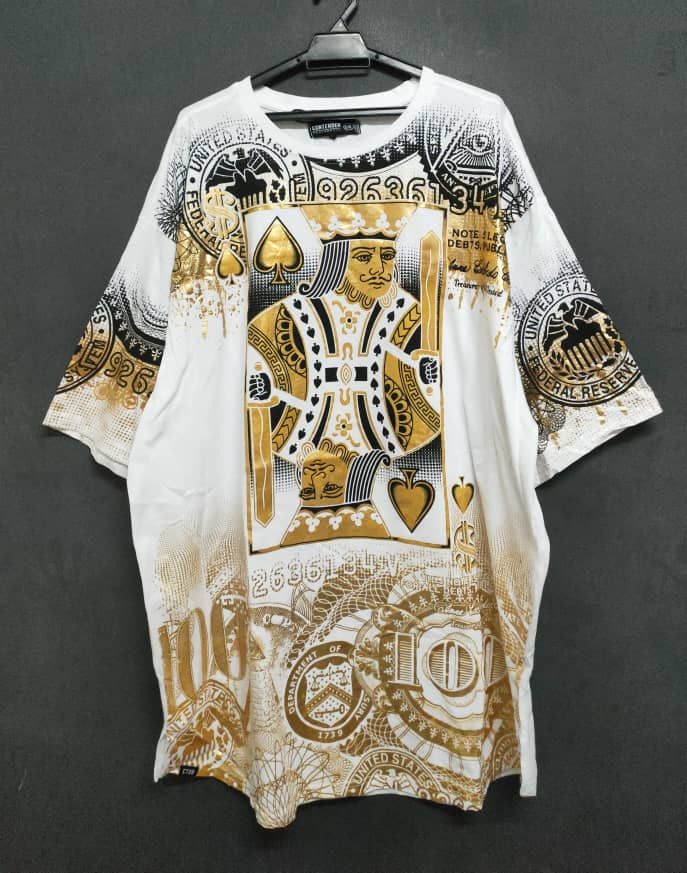 Very Cool Super Oversize full print Gold Hip Hop T | Grailed