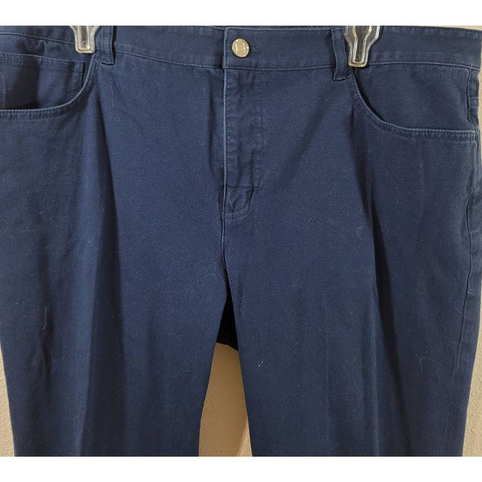 Chaps Chaps Dark Blue Flat Front Denim Jeans 16 Soft Straight Leg | Grailed