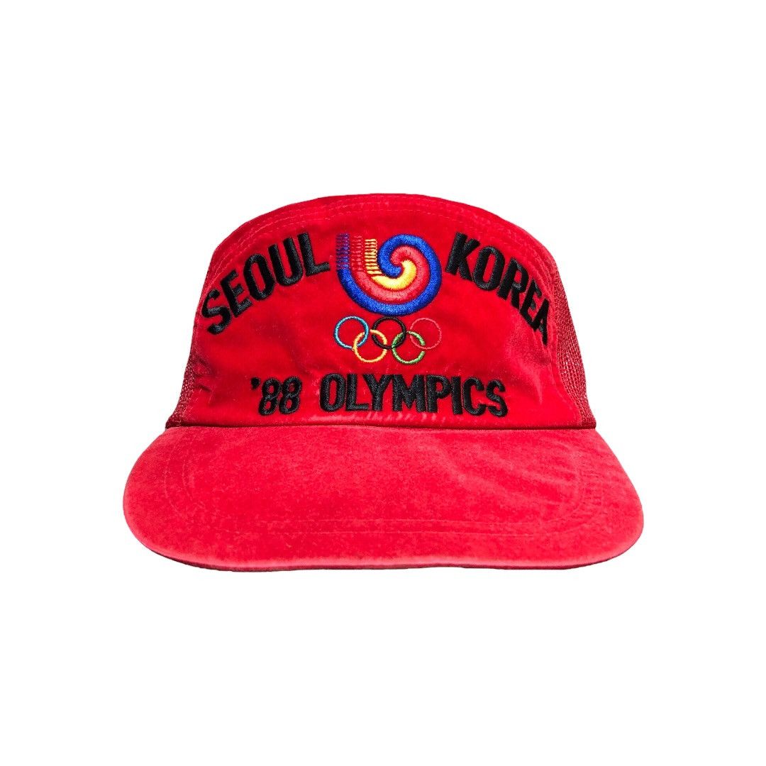 Rare × Sportswear × Vintage 🇰🇷 Vintage 1988 Seoul Korea Olympics Red Velvet Snapback Hat | Grailed