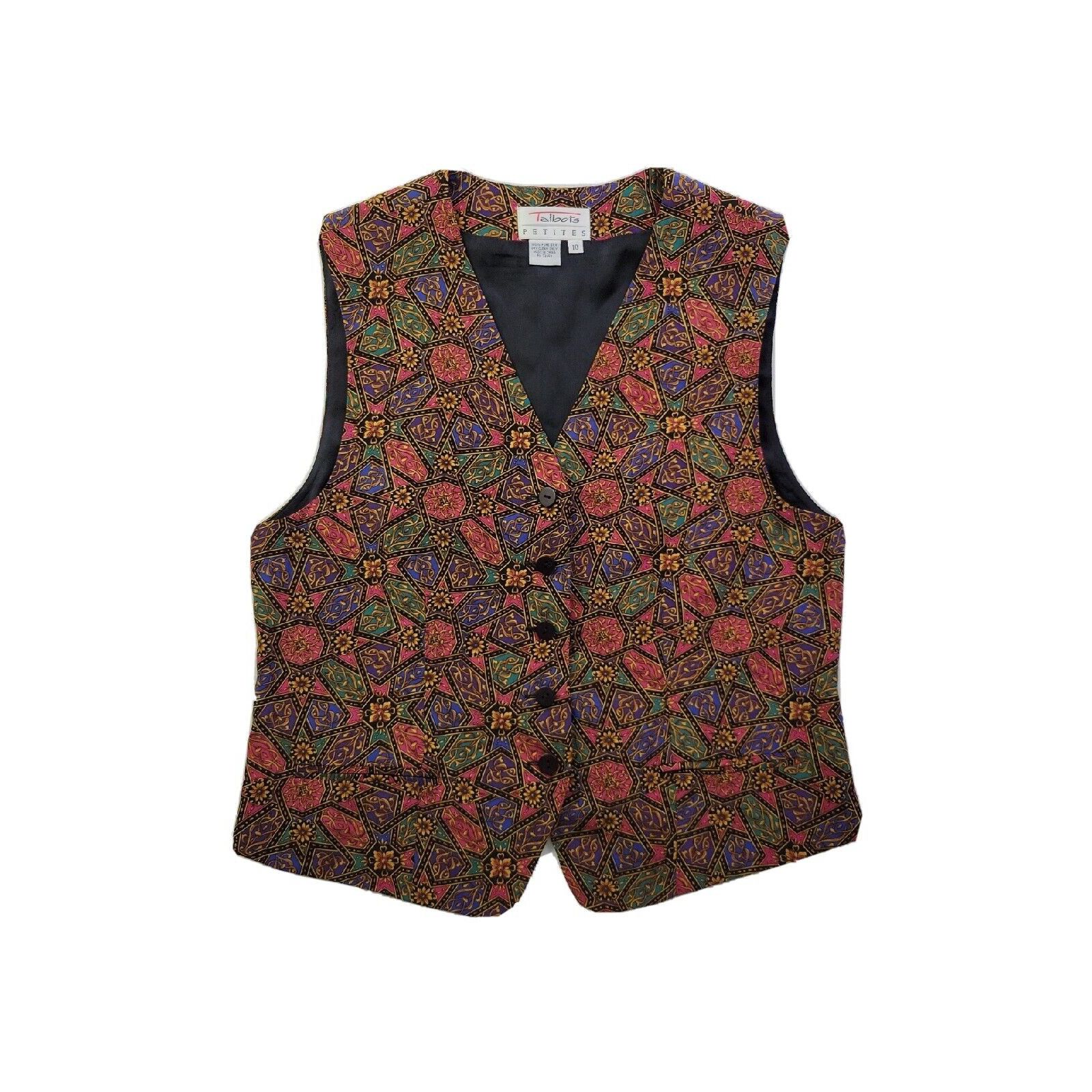 Vintage VTG Talbots Petites Women 10 Pure Silk Sleeveless Button-Up ...