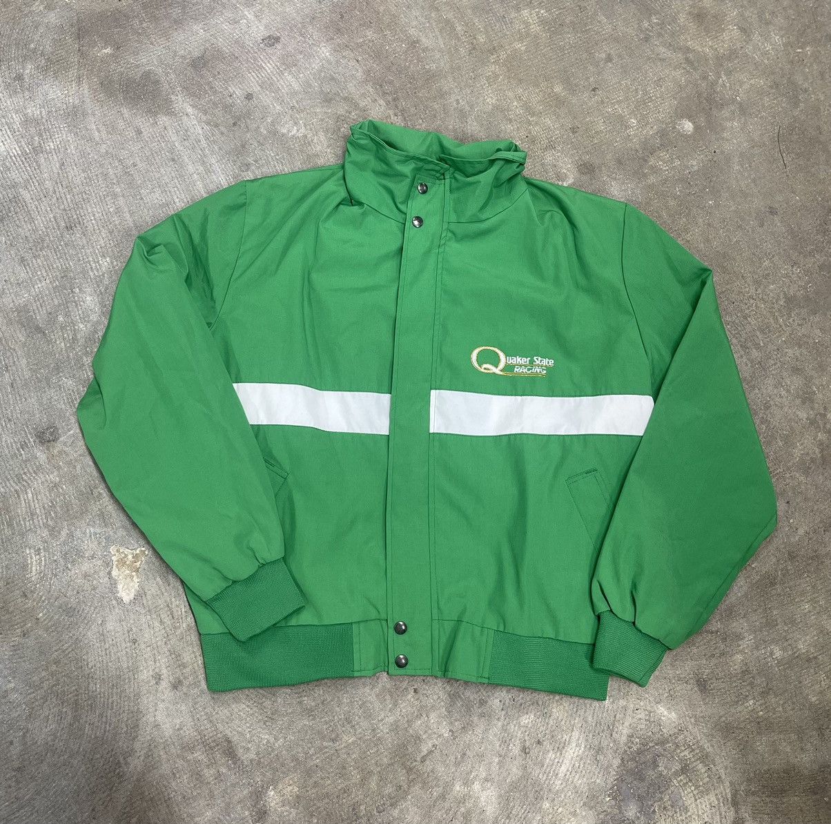 Vintage Vintage Quaker State Windbreaker Zip Up Jacket Green | Grailed