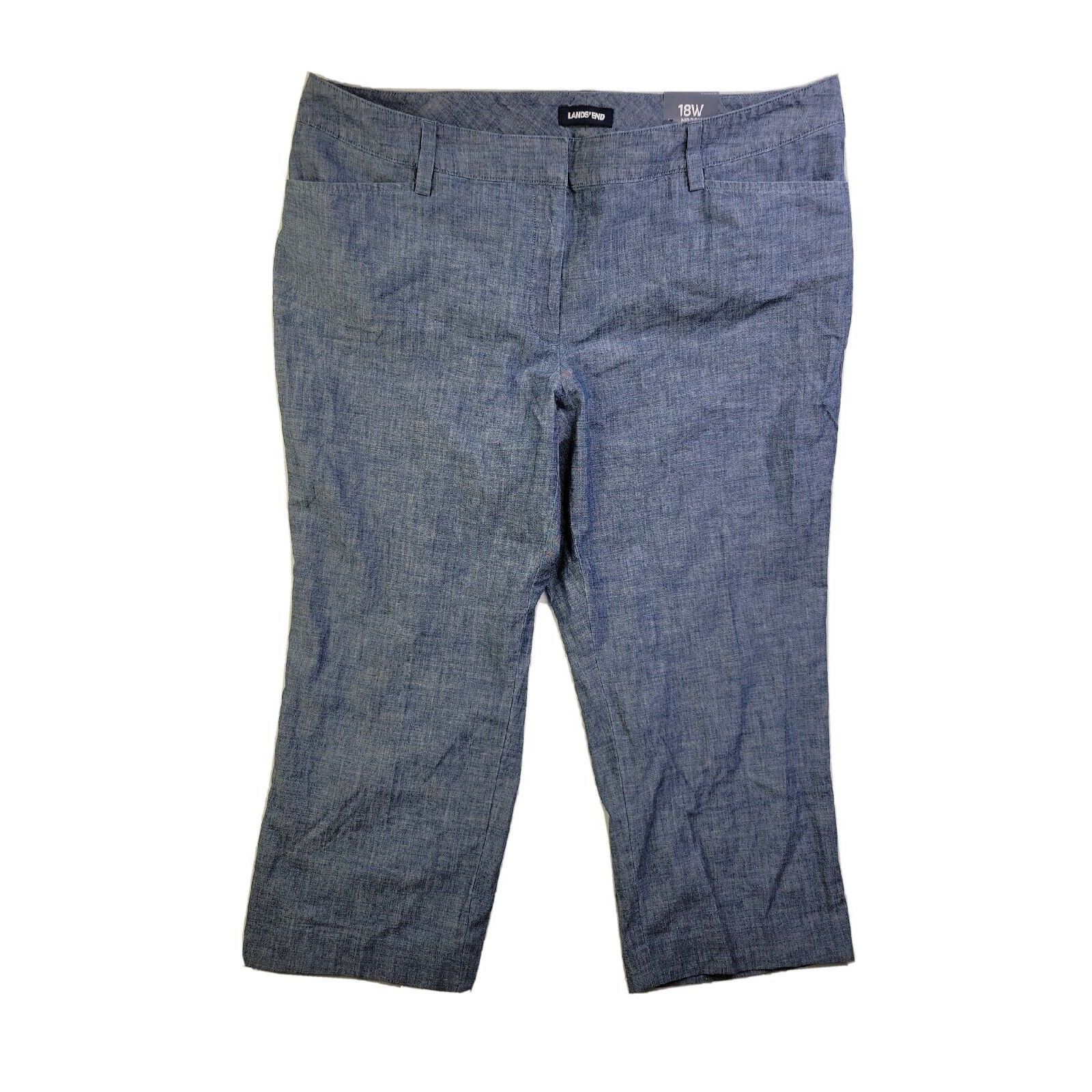 Vintage NEW - Lands End Mid-Rise Slim Leg Women's 18W Evening Sky ...