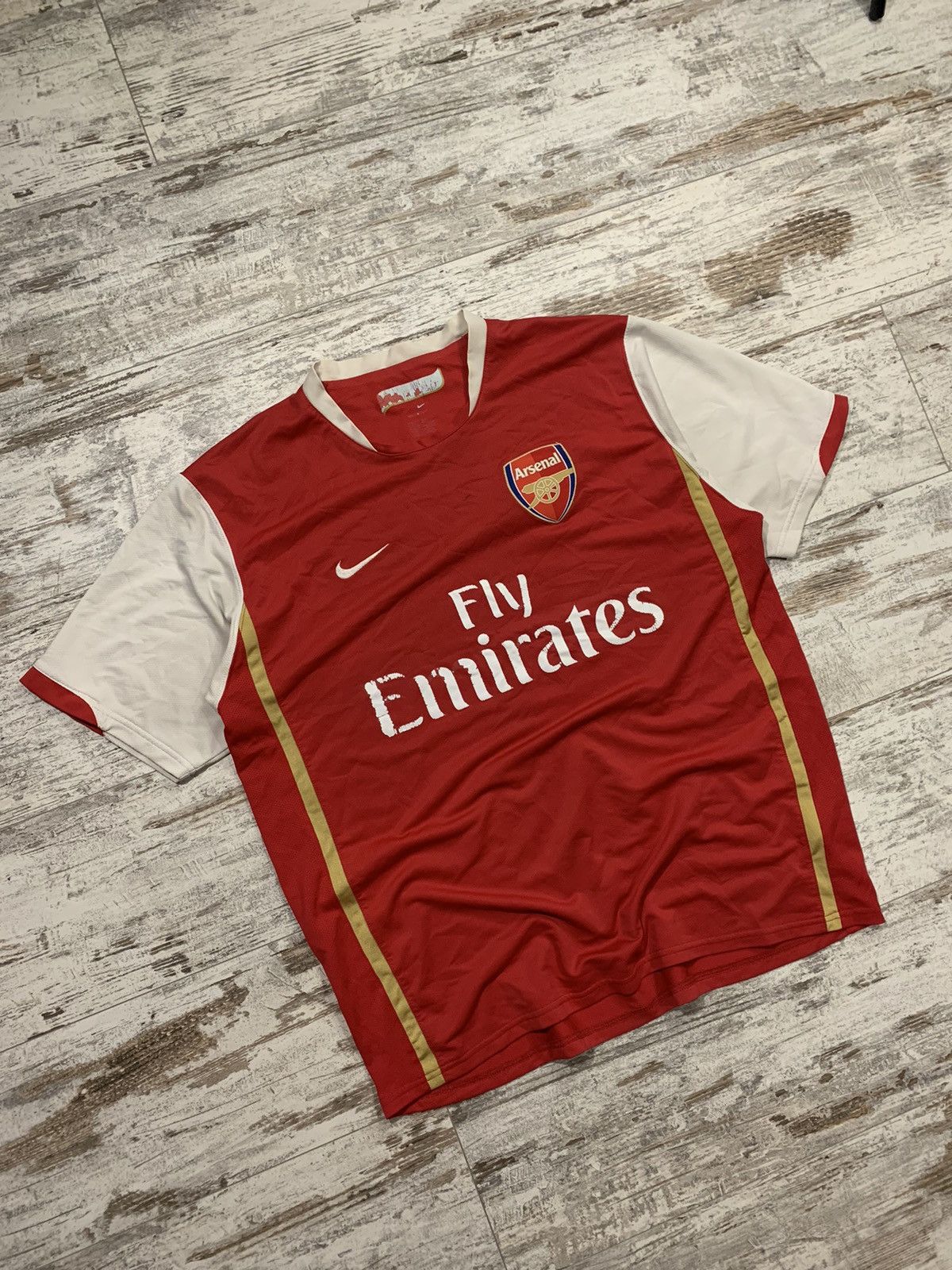 Nike Vintage Nike Arsenal Fly Emirates Tee Soccer Jersey 00s | Grailed