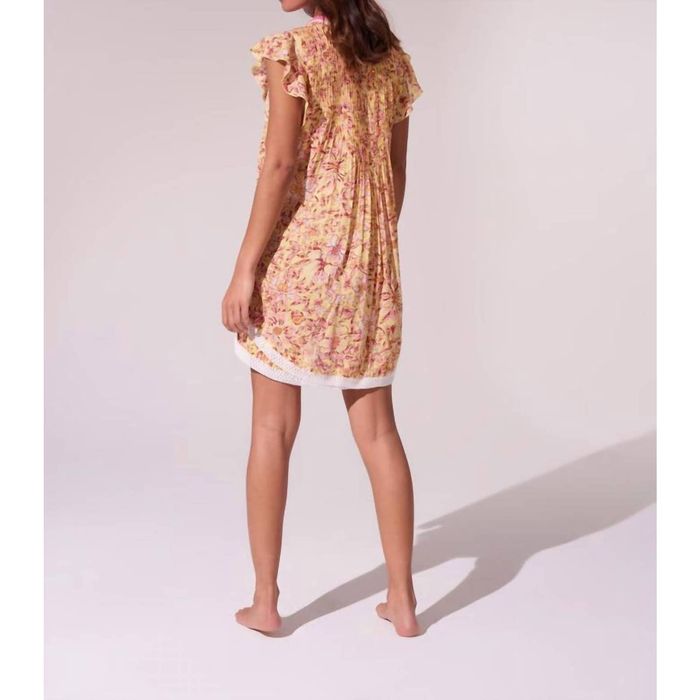 Poupette St Barth Mini Dress Sasha In Yellow Camelia | Grailed
