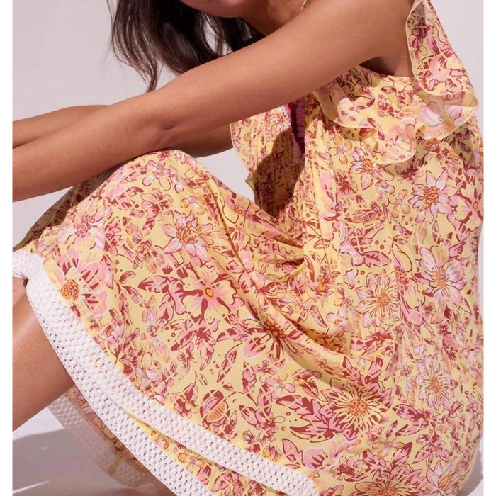 Poupette St Barth Mini Dress Sasha In Yellow Camelia | Grailed