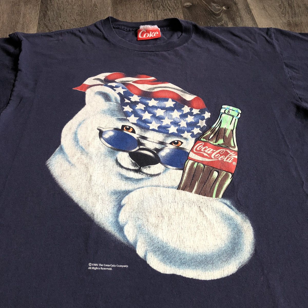 Coca Cola × Made In Usa × Vintage Vintage 90s Coca Cola Coke Polar Bear Promo Graphic Logo Tee ...