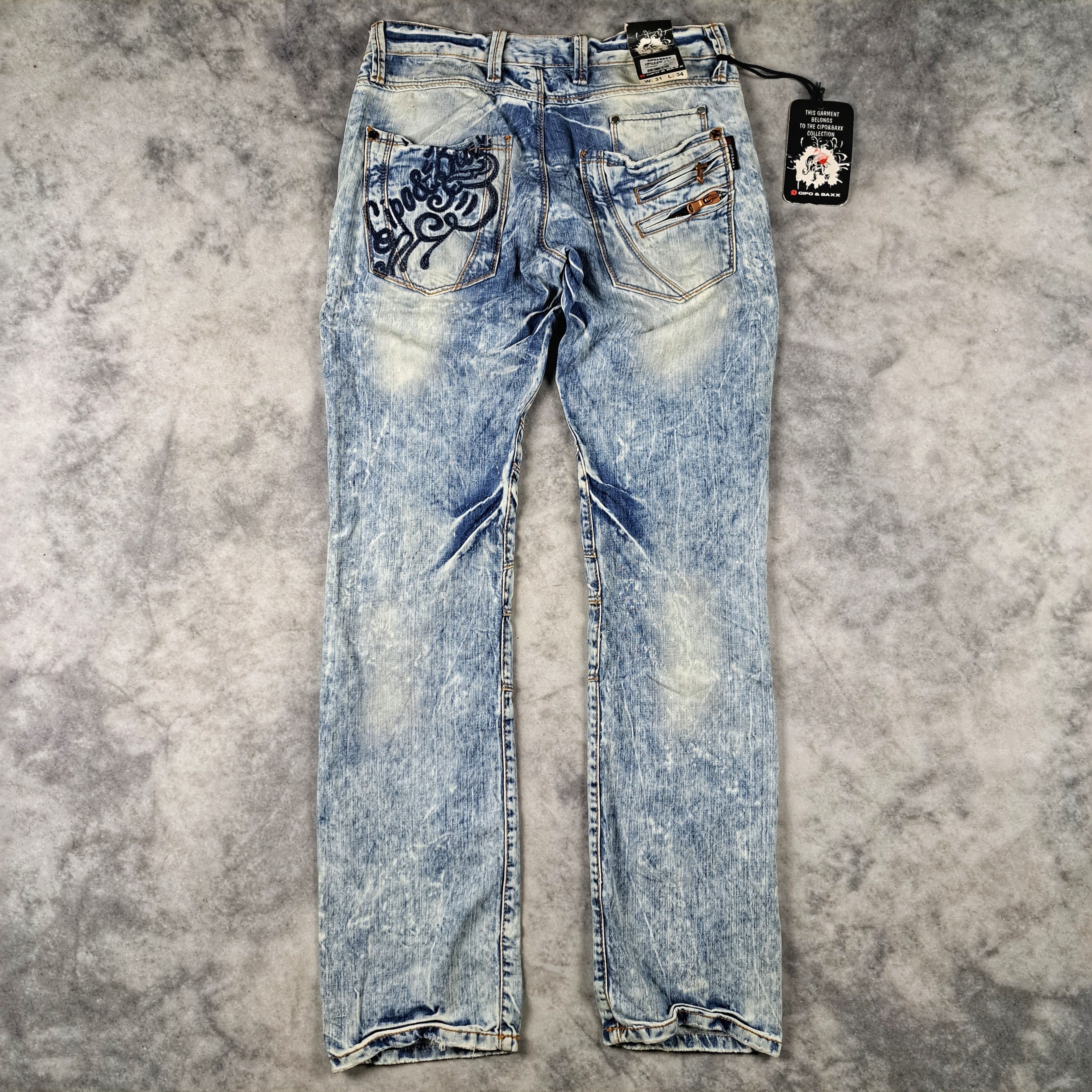 Brand New Acid Wash Y2k Cyber Denim Japanese Style Drip Pants | Grailed