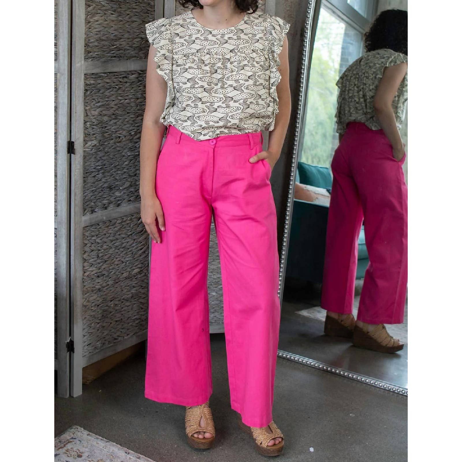 Compania Fantastica Cropped Wide Leg Trouser In Poppy | Grailed Compania Fantastica Cropped Wide Leg Trouser In Poppy | Grailed