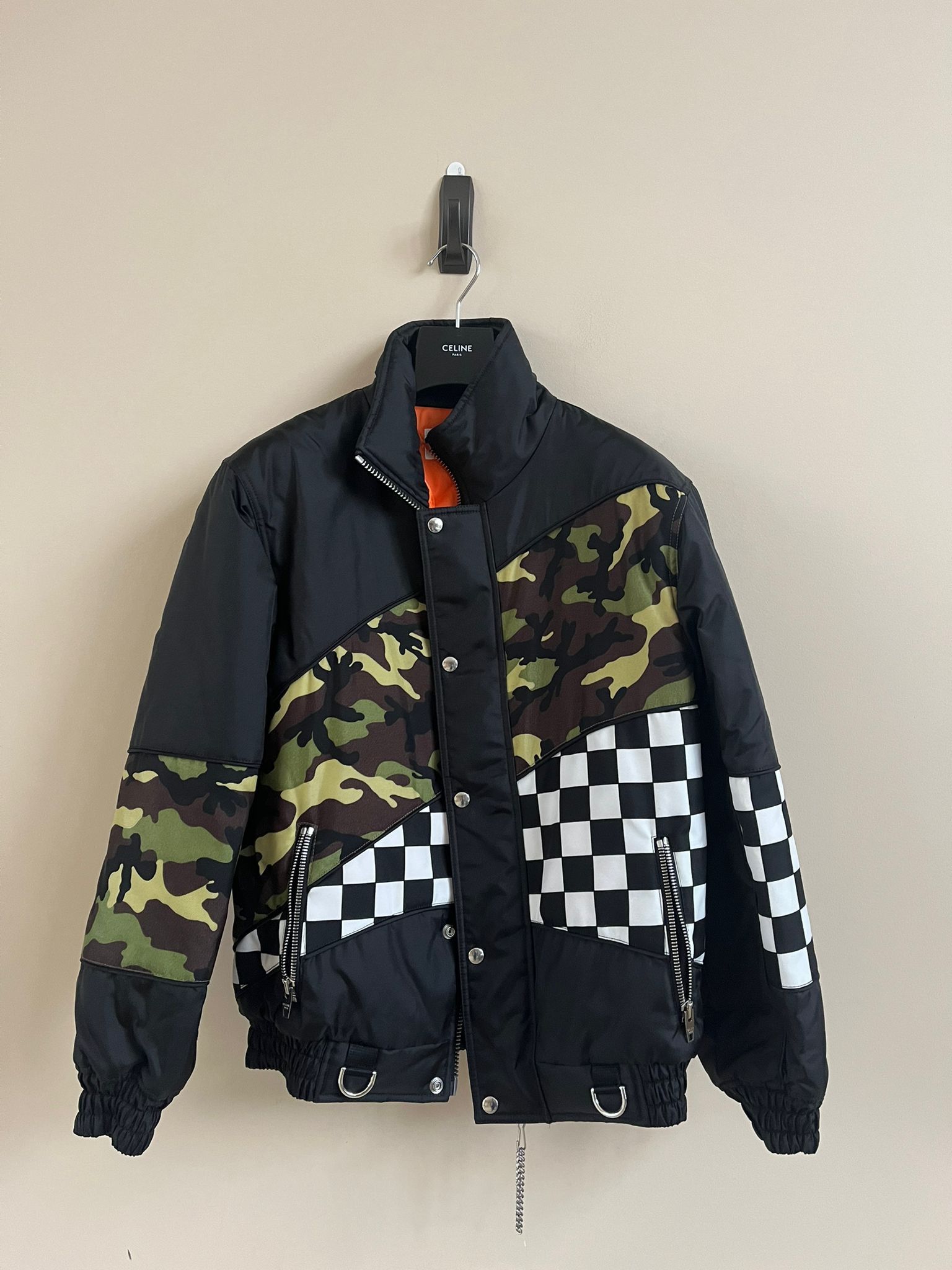 Celine Damier Padded Blouson Jacket in Multicolor | Grailed