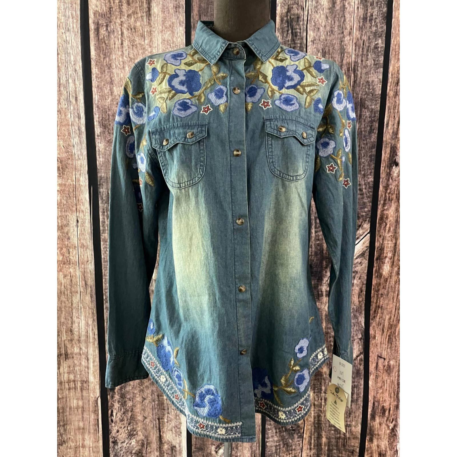 Designer TASHA POLIZZI Flag Shirt In Denim | Grailed