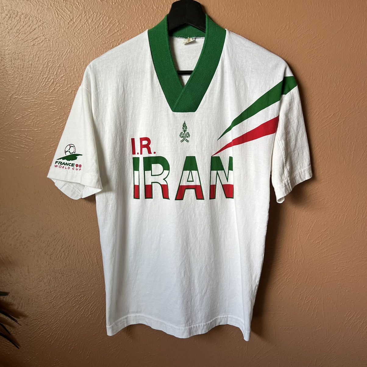 Soccer Jersey × Vintage Vintage Iran 1998 France World Cup Jersey 90s ...