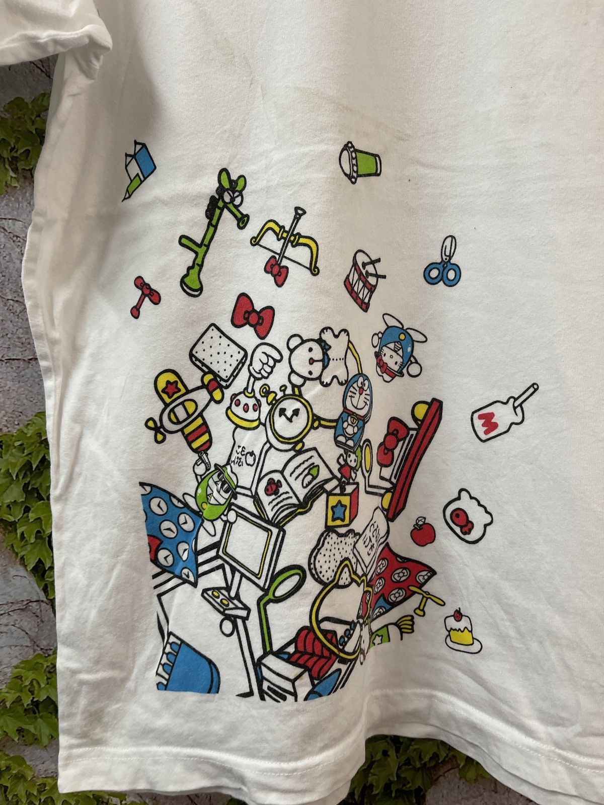 Vintage MURAKAMI DAROEMON X HELLO KITTY TEE VERY RARE | Grailed