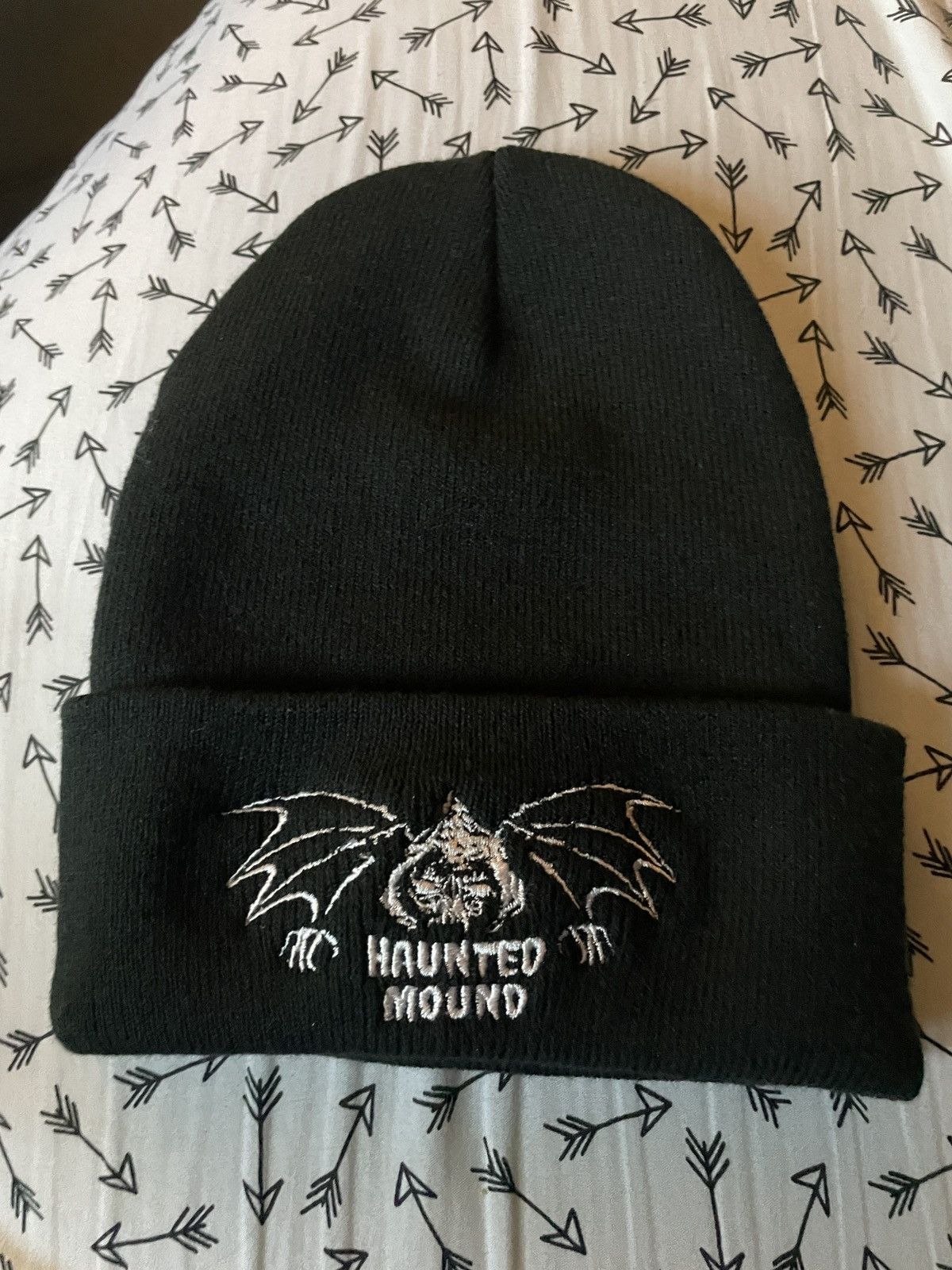 Drain Gang × Haunted Mound HAUNTED MOUND REAPERS SEMATARY BEANIE | Grailed