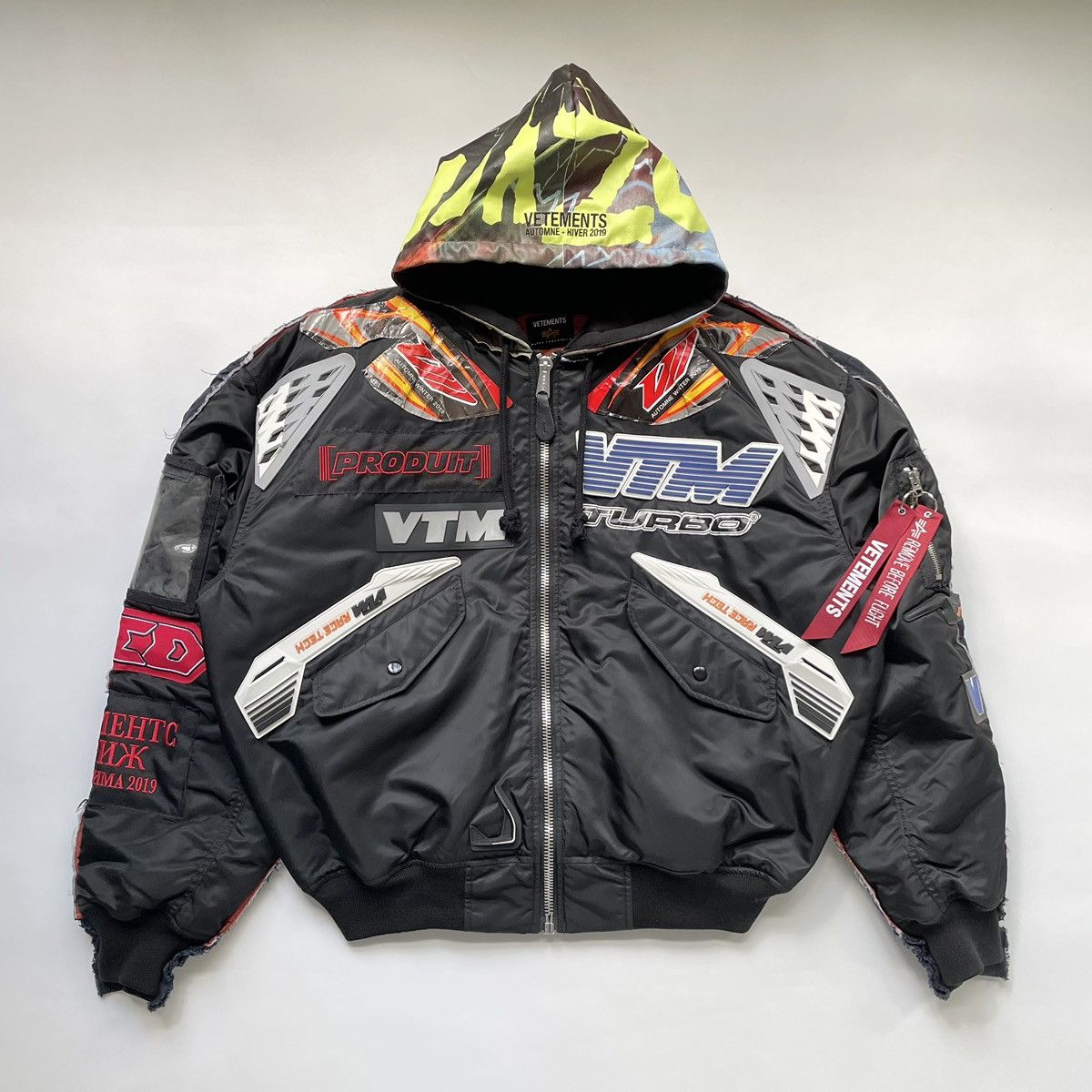 Alpha Industries × Vetements A/W 19 Split Racer MA-1 Bomber Jacket ...