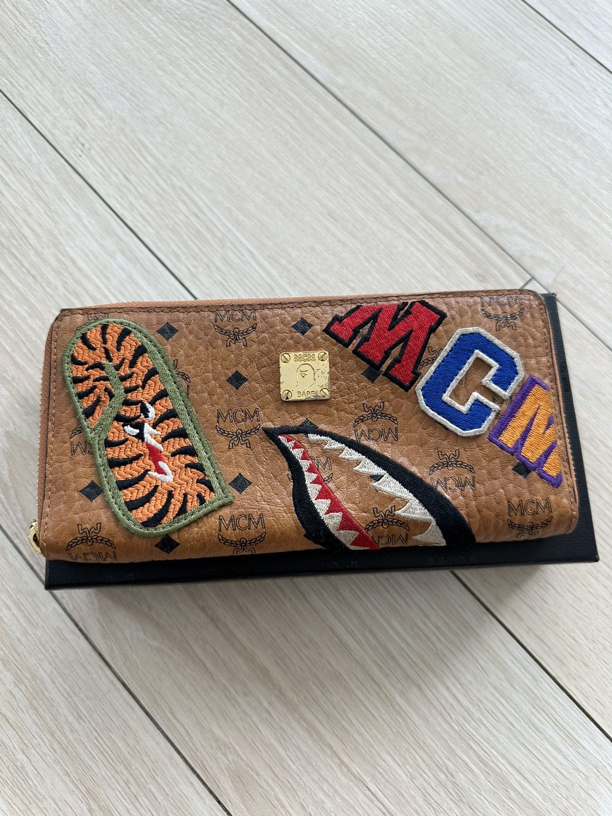 Bape Bape MCM Zip Around Wallet | Grailed