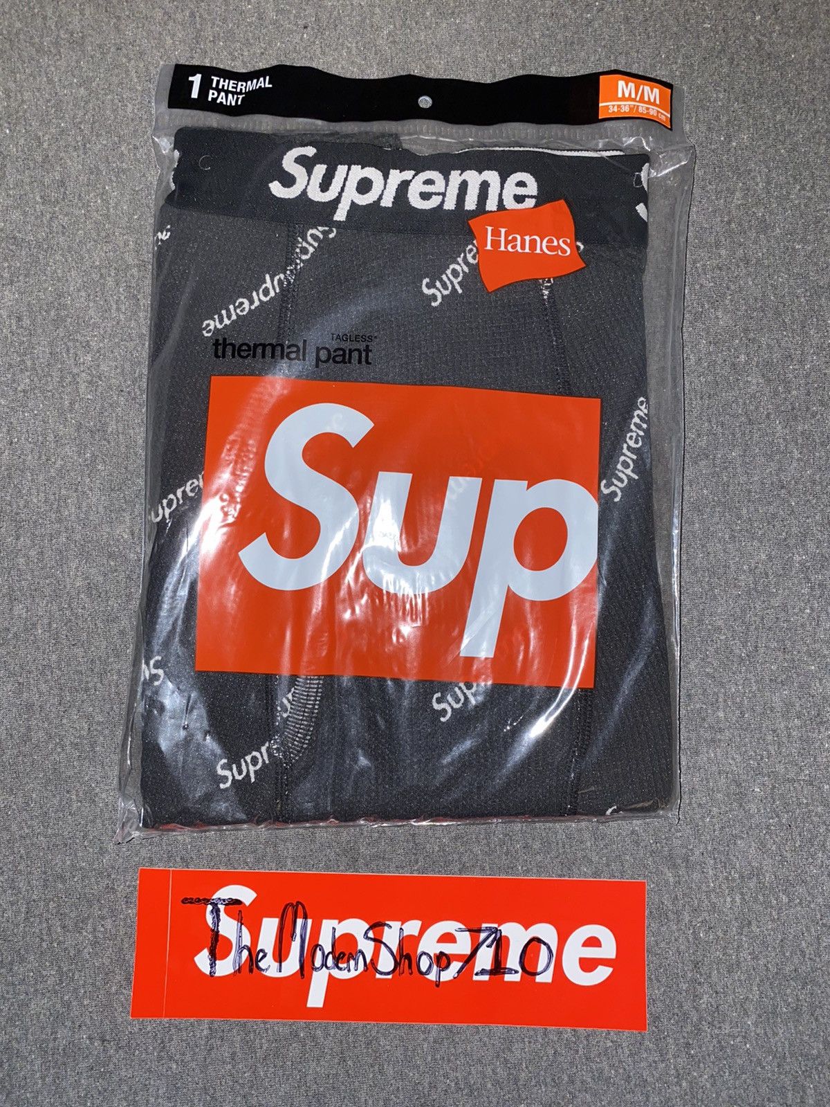 Supreme Supreme X Hanes Thermal Pants (Black) | Grailed