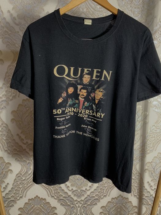 Vintage Queen T-shirt vintage Anniversary Band Tees Rock Y2K Drill ...