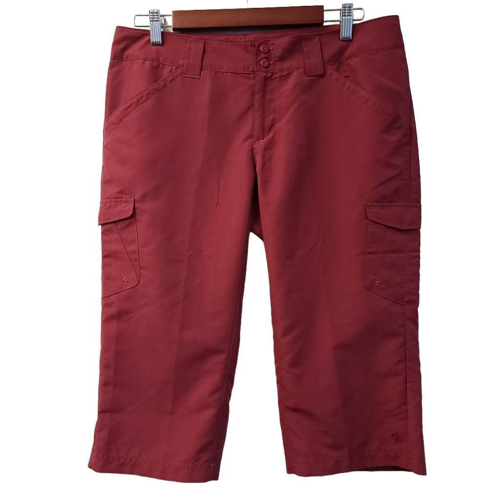 Columbia Columbia Omni Shade Red Capri Knee Length Shorts Cargo Short ...