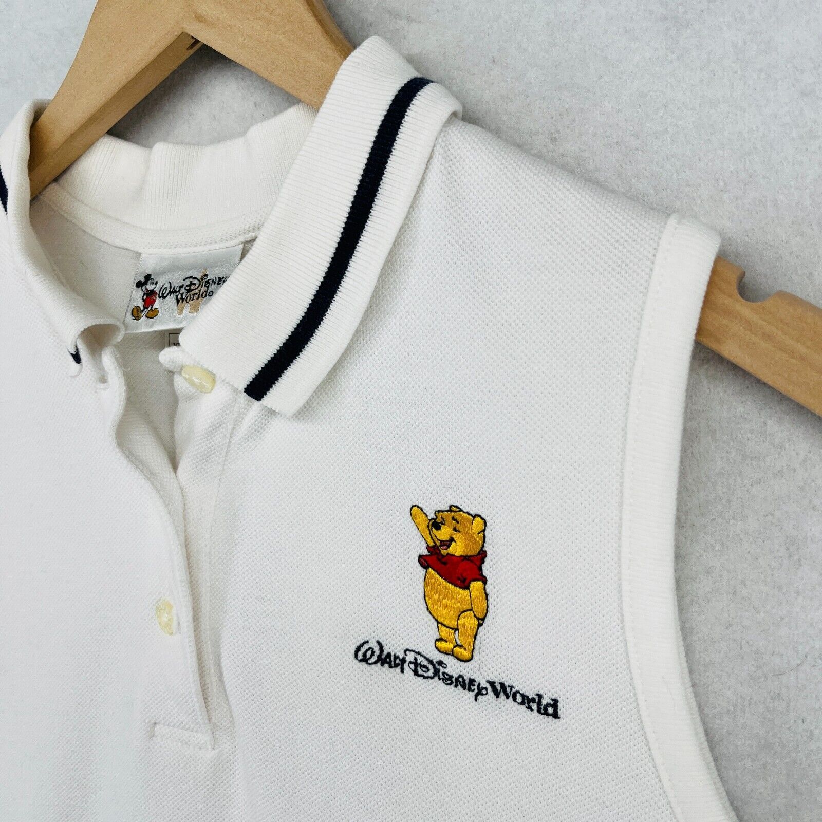 Disney WALT DISNEY WORLD WINNIE THE POOH Sleeveless Polo Shirt Womens ...