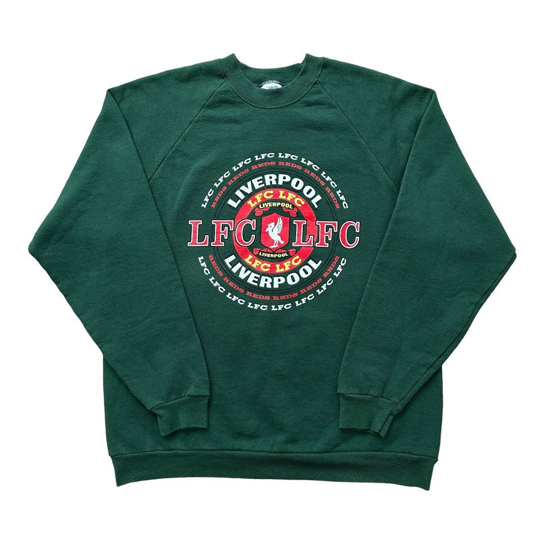 Vintage Vintage Liverpool FC 90's dark green crewneck size XL | Grailed