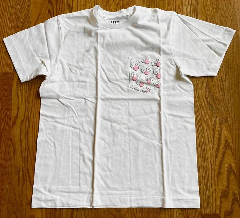 Uniqlo Medium UT White Pink BFF Pocket Kaws Tee Shirt Figure First ...