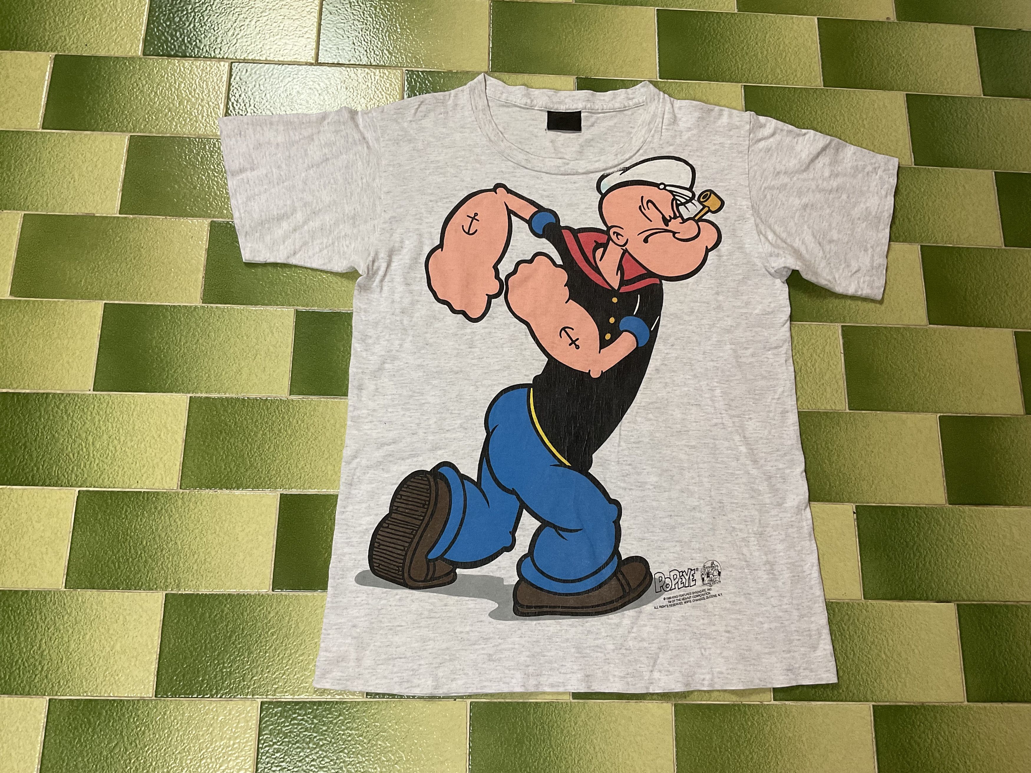 Vintage Vintage 1993 Popeye And Bluto T-Shirt Cartoon Comic Strip | Grailed