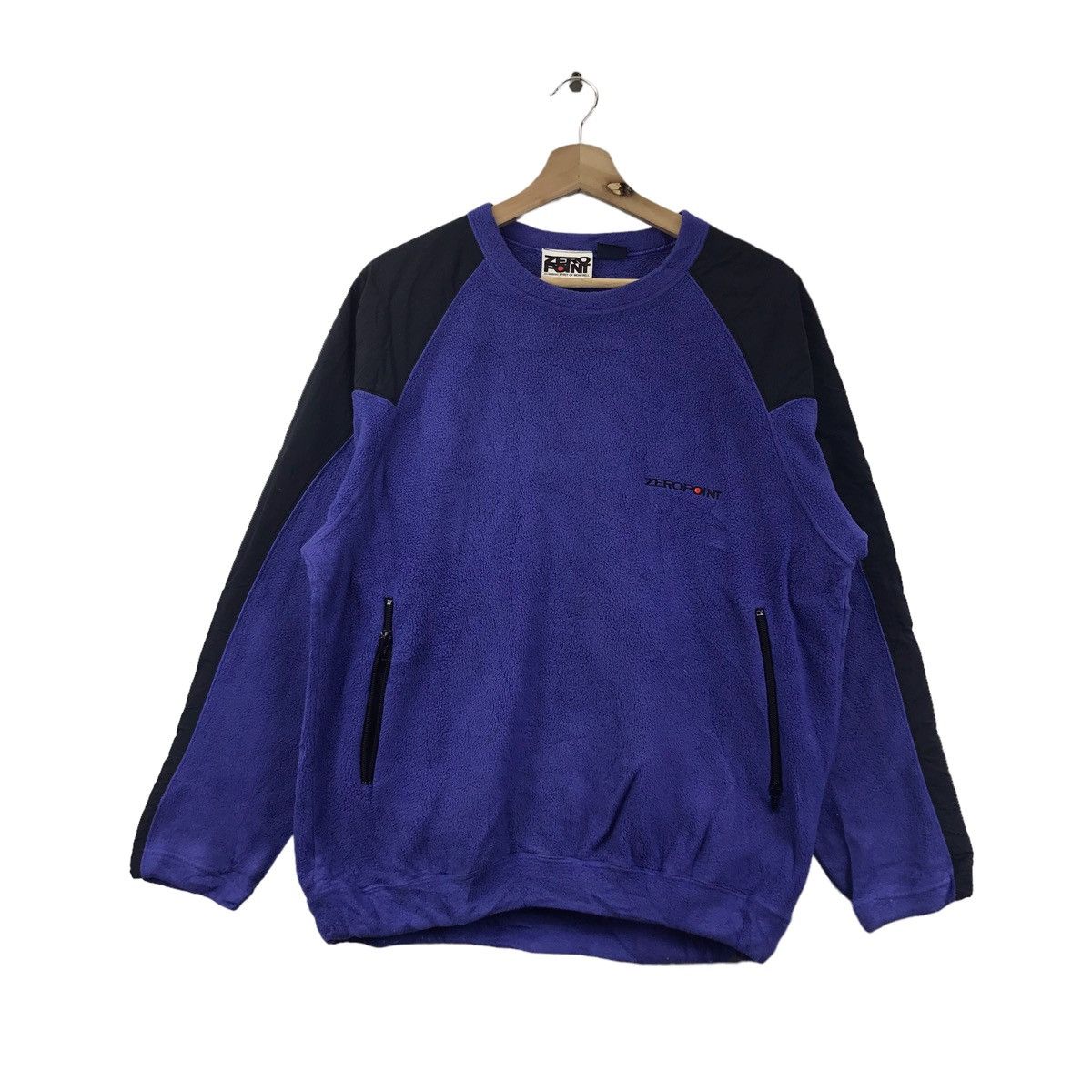 Vintage Vintage ZERO POINT MONTBELL Outdoor Fleece Blue Sweatshirt ...