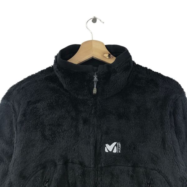 Vintage MILLET France Brand Black Sherpa Fleece FullZipperSweatshirt ...