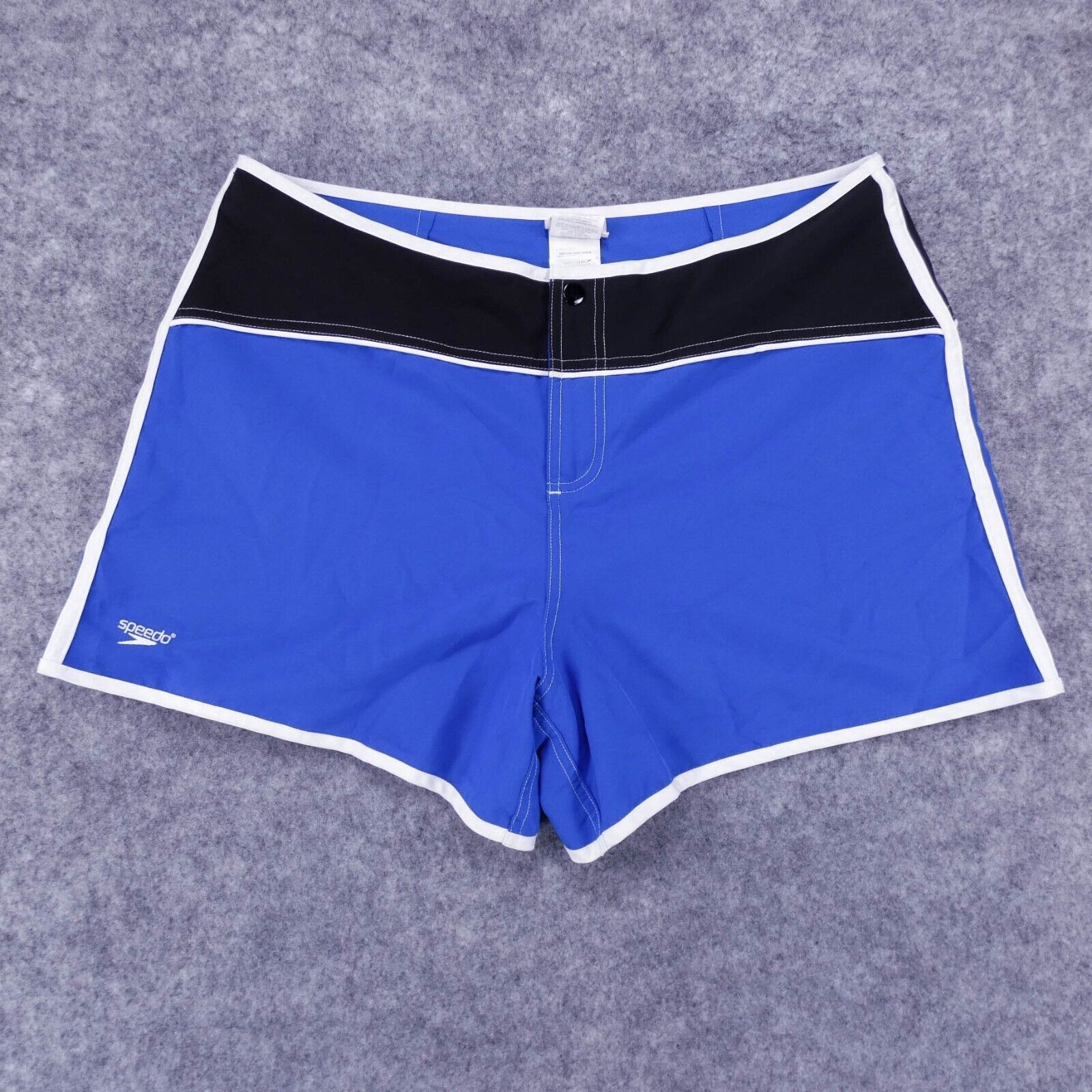 Speedo Speedo Swim Shorts Womens 12 Flat Front Zip Navy Blue ...